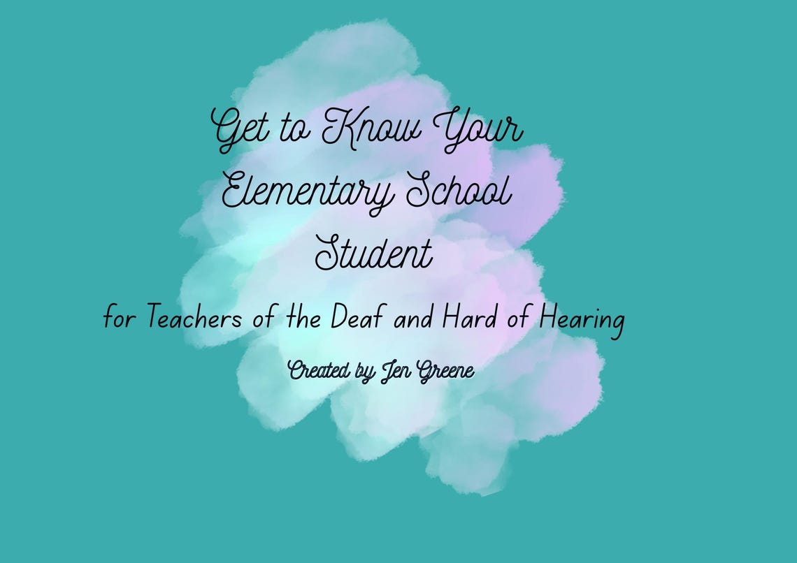 Get to Know Your Students Conversation Cards – DHH Teacher Resource for ...