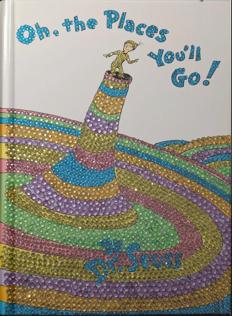 Bedazzled Oh, the Places You'll Go! Book | Teacher Memory Gift ...