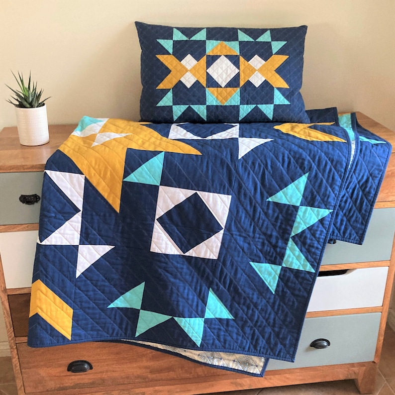 Cosmic Cactus Quilt Pattern PDF Download A4 / US Letter Sizes Baby ...