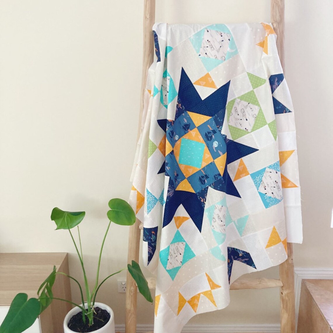 Cosmic Cactus Quilt Pattern PDF Download A4 / US Letter Sizes Baby ...