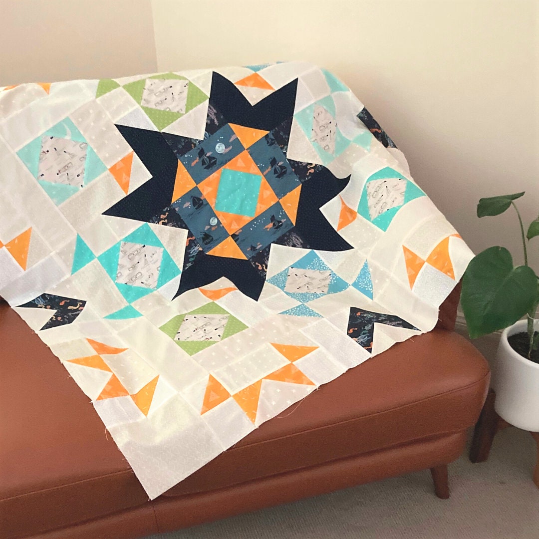 Cosmic Cactus Quilt Pattern PDF Download A4 / US Letter Sizes Baby ...