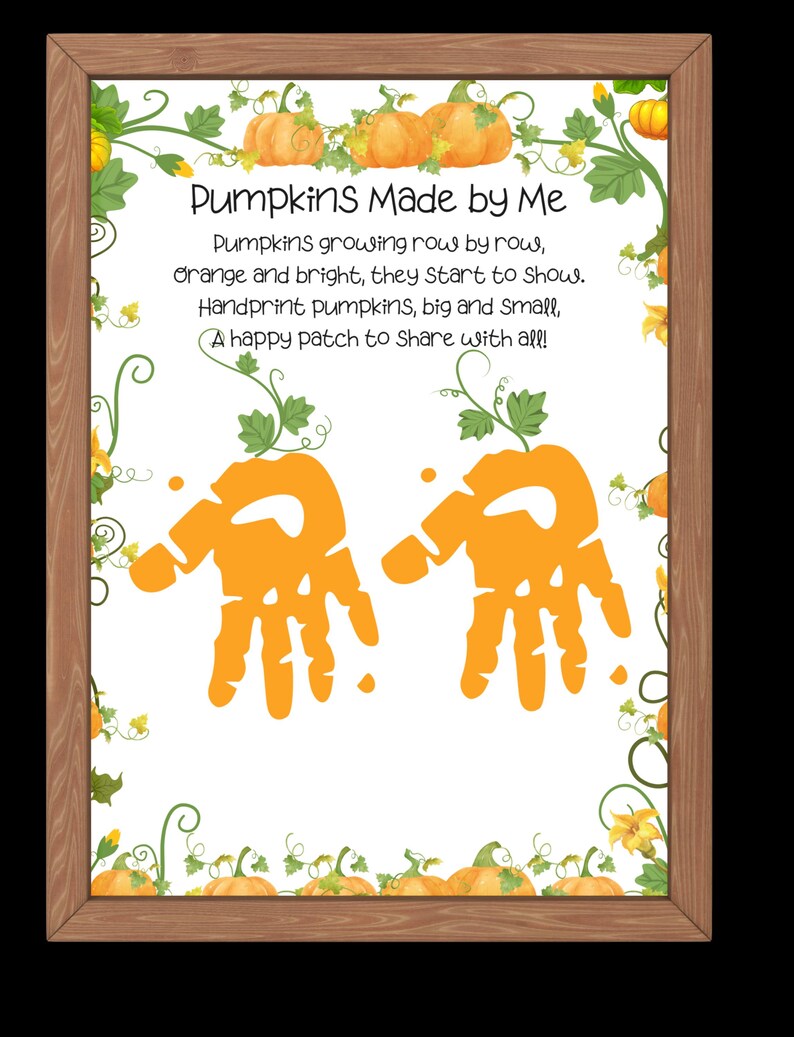 Fall Handprint Crafts Bundle: Pumpkin, Leaves, Turkey (PDF Printables ...