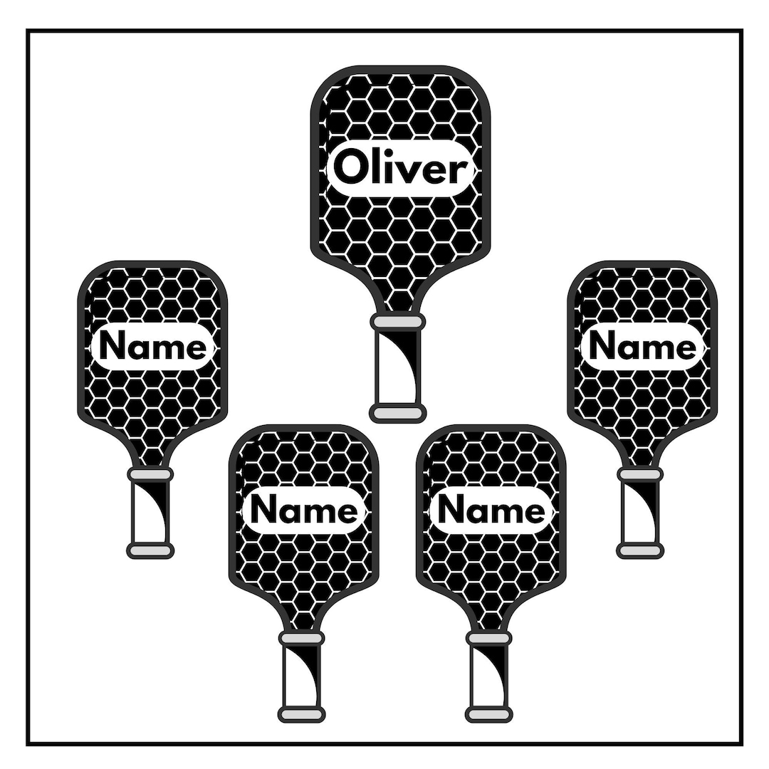 Personalized Pickleball Paddle Labels: Printable Template (PDF) - Etsy