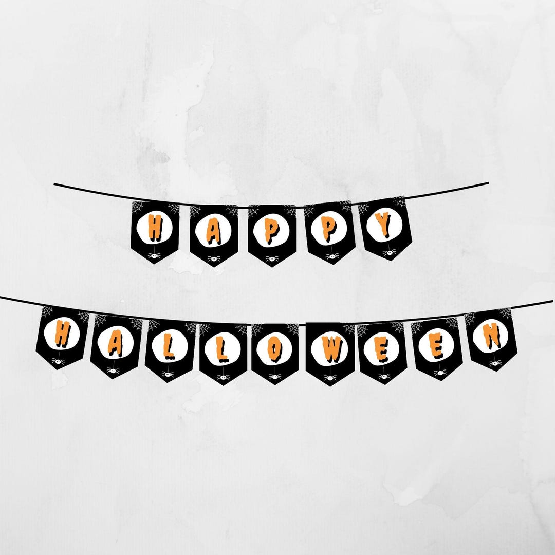Printable Halloween Banner, Happy Halloween Garland, DIY Party ...