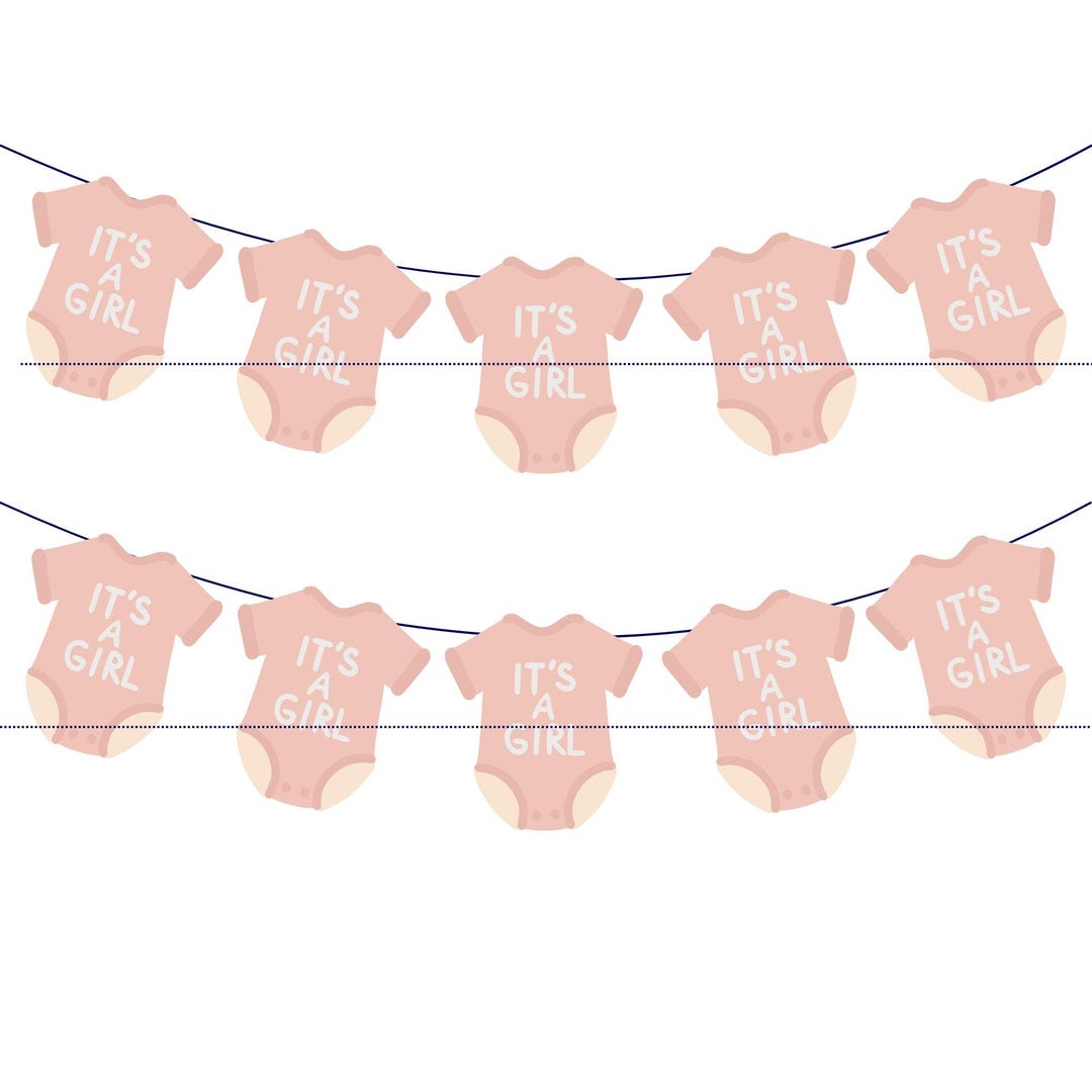 It's a Girl Banner: Printable Baby Shower Garland (PDF File) - Etsy