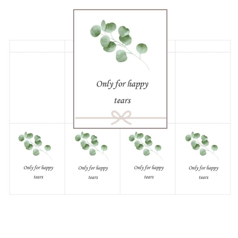 Happy Tears Wedding Tissue Packs Template (digital Download) - Etsy