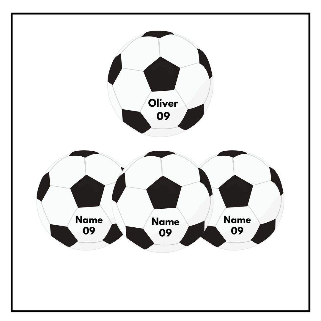 Personalized Soccer Ball Labels, Custom Name, Printable PDF - Etsy
