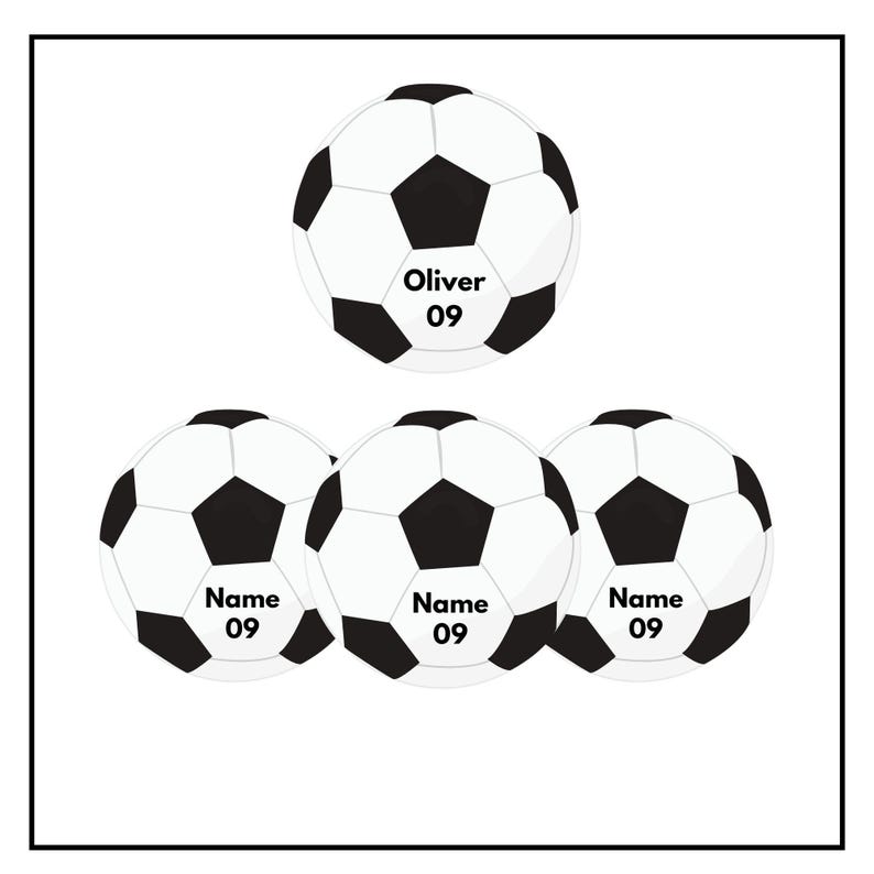 Personalized Soccer Ball Labels, Custom Name, Printable PDF - Etsy UK
