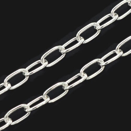 30 Inches of 925 Sterling Silver Chain 3x5 Mm. :th0578 - Etsy