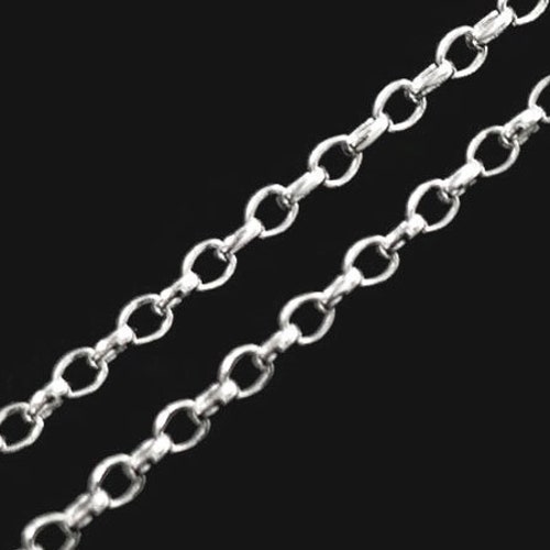 30 Inches of 925 Sterling Silver Chain 3x3.7 Mm. :th2127 - Etsy