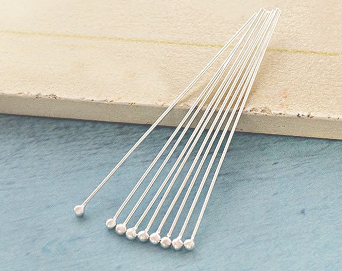 25 of 925 Sterling Silver Head Pins 39.5 Mm. :th0824 - Etsy