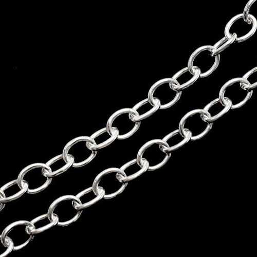 30 Inches of 925 Sterling Silver Chain 3x3.7 Mm. :th2127 | Etsy