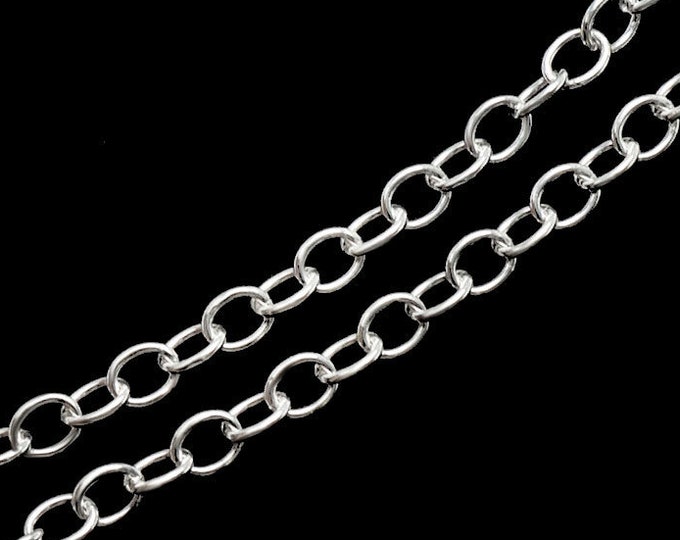 30 Inches of 925 Sterling Silver Chain 3x3.7 Mm. :th2127 - Etsy