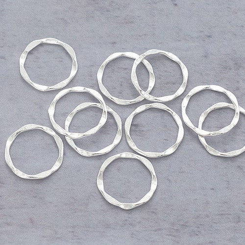 4 of 925 Sterling Silver Hammered Circle Closed Rings - Etsy