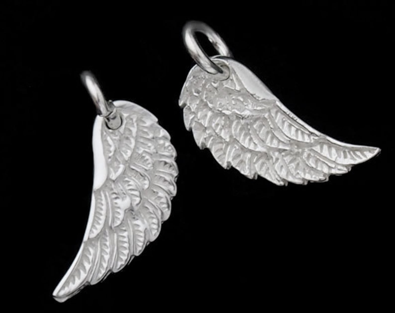 2 of 925 Sterling Silver Angel Wing Charms 6x15mm. :th1831 - Etsy