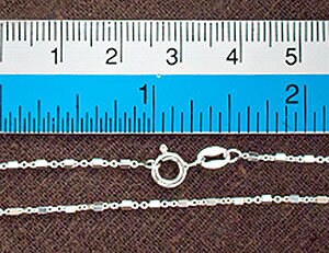 16 inches of 925 Sterling Silver Cube Bead Chain Necklace 1 x | Etsy