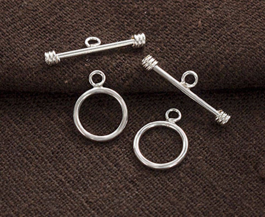 5 of 925 Sterling Silver Toggles 10 mm. :tk0200 - Etsy Polska