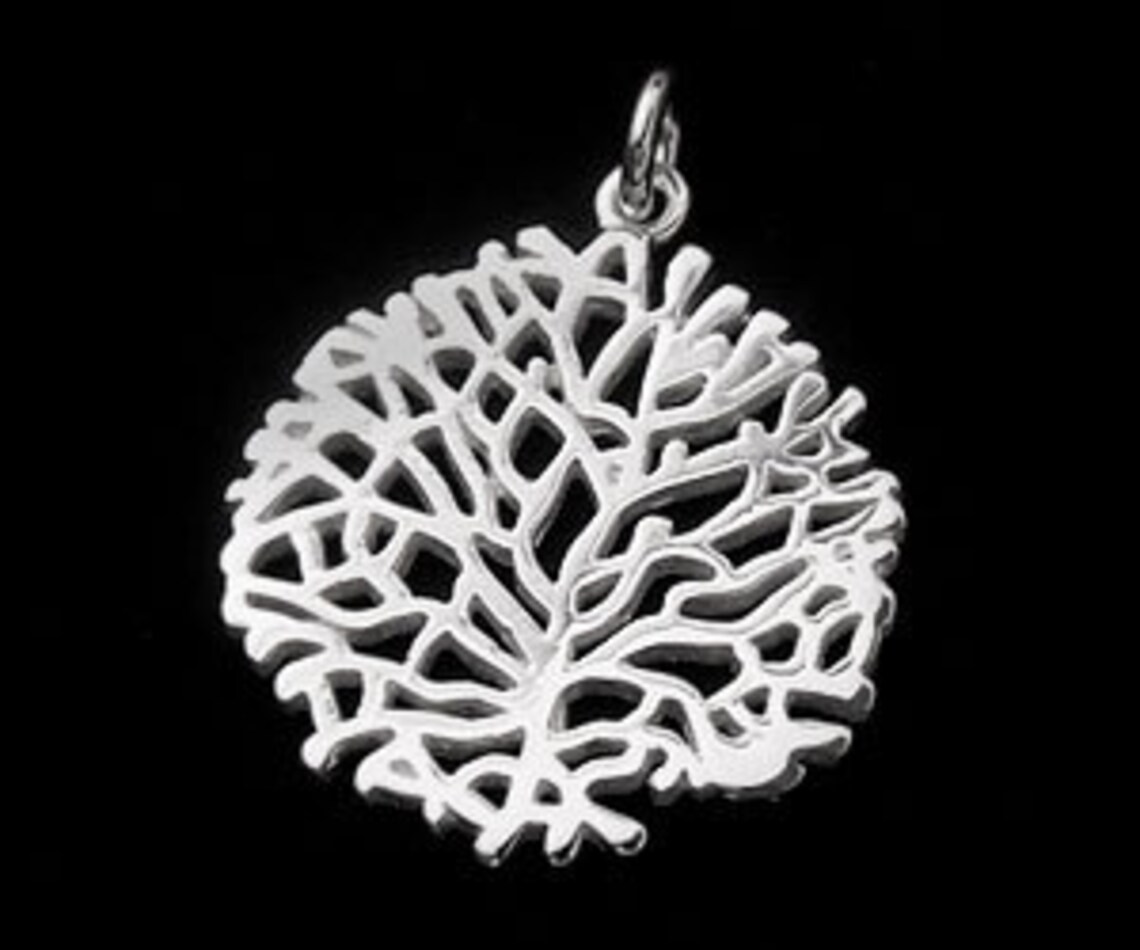 1 of 925 Sterling Silver Coral Pendant 20mm.polish Finished - Etsy
