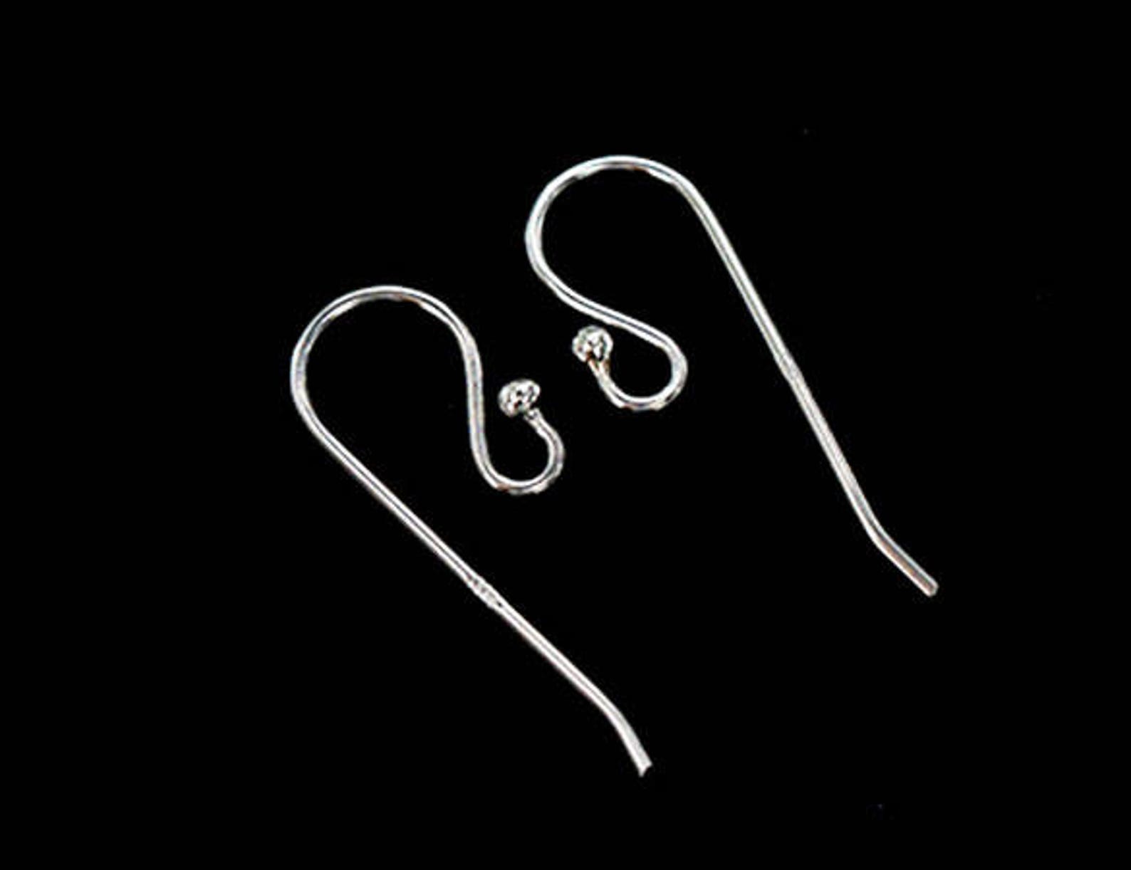 5 Pairs of 925 Sterling Silver Ear Wires 8x22mm. 21 AWG. | Etsy