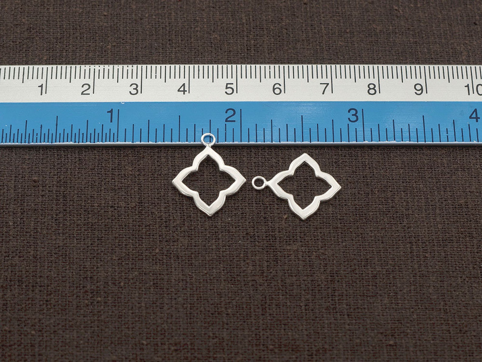 2 of 925 Sterling Silver Moroccan Style Flower Charms 15 Mm. Polish ...