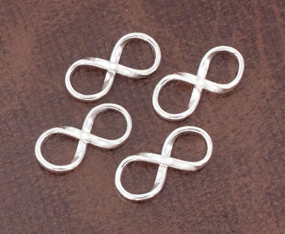 4 of 925 Sterling Silver Infinity Links 8x18mm. :tk0161 | Etsy