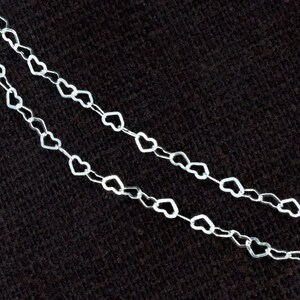 24 Inches of 925 Sterling Silver Tiny Heart Chain 2 X 1.8 Mm. :th2456 ...