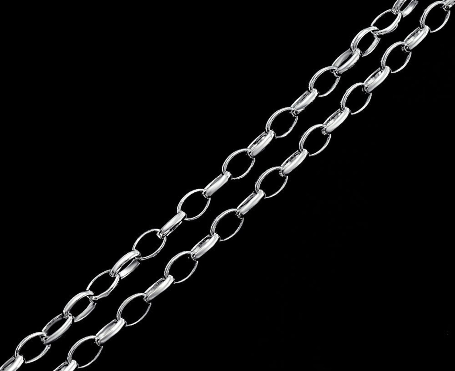 18 Inches of 925 Sterling Silver Oval Chain 3x5 Mm. :th0936 | Etsy