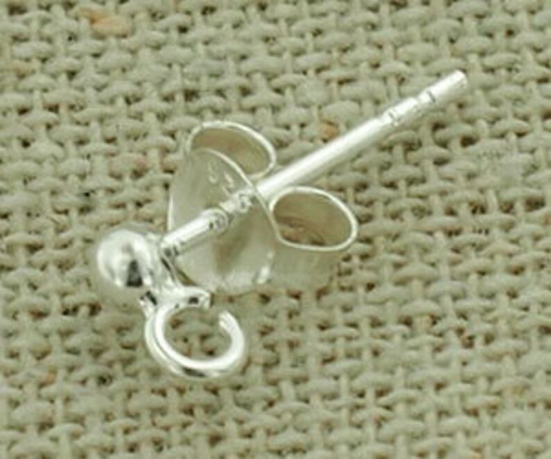 4 pairs of 925 Sterling Silver Post Stud Earrings Findings | Etsy