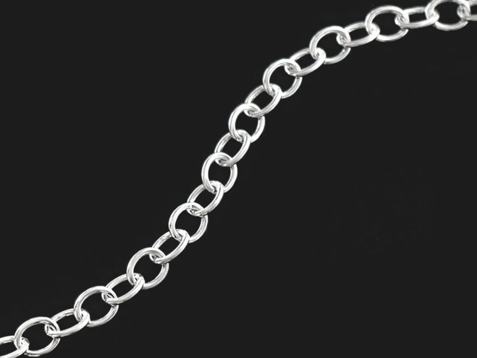 18 Inches of 925 Sterling Silver Chain 4x5 Mm. :th0147 - Etsy