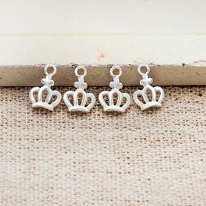 4 of 925 Sterling Silver Tiny Crown Charms 6x7 Mm. :th2698 - Etsy