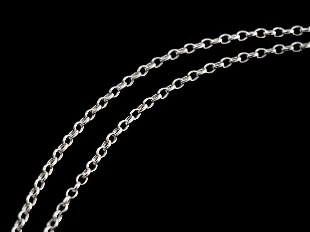 30 Inches of 925 Sterling Silver Oval Chain 1.6x2.2 Mm. | Etsy