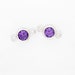 2 of Natural Round Amethyst & Sterling Silver Bezeled Connectors, Links ...