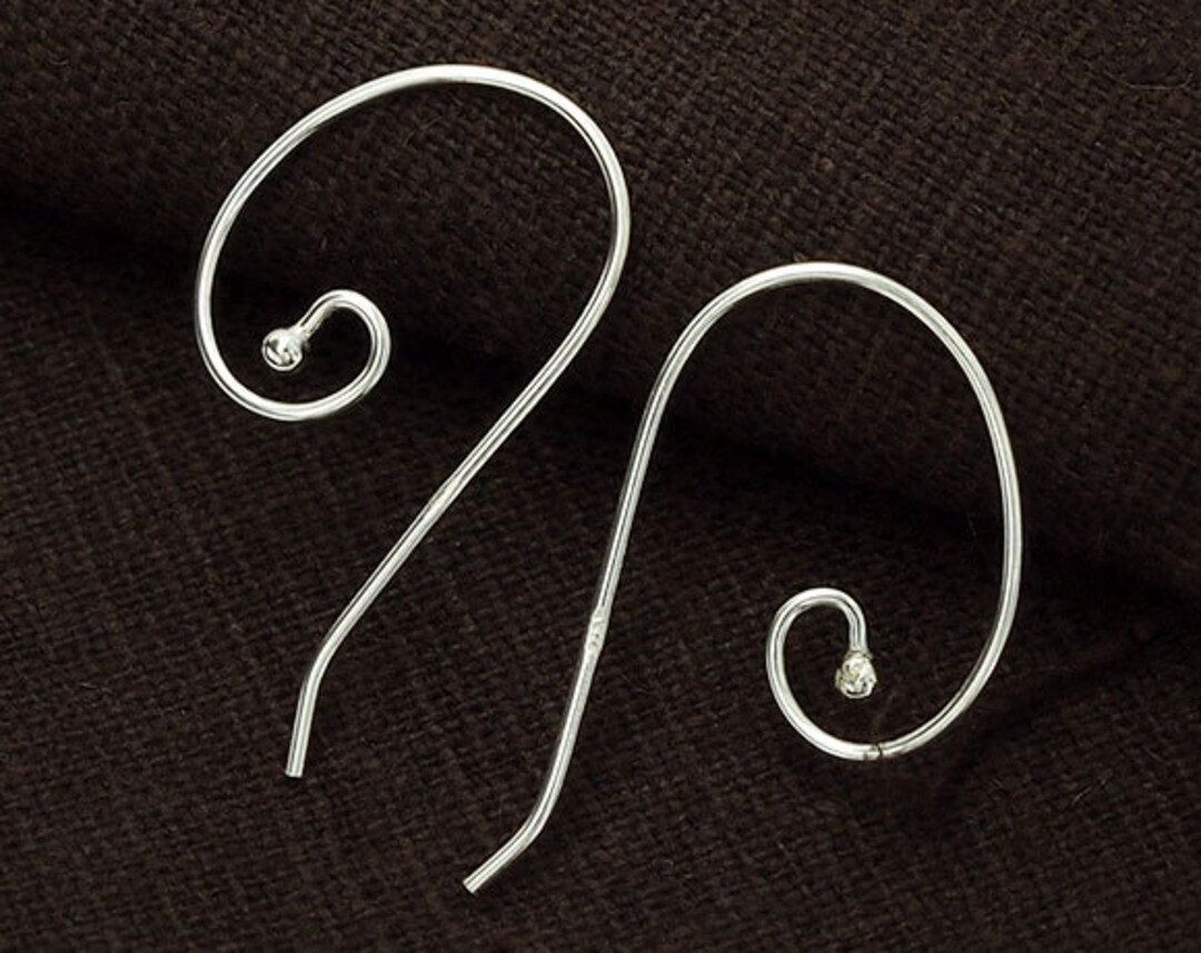 5 Pairs of 925 Sterling Silver Ear Wires 14x28 Mm. :th2274 - Etsy