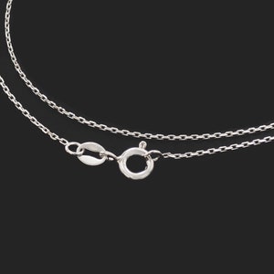 20 Inches of 925 Sterling Silver Fine Cable Chain Necklace , 1x1.5 Mm ...
