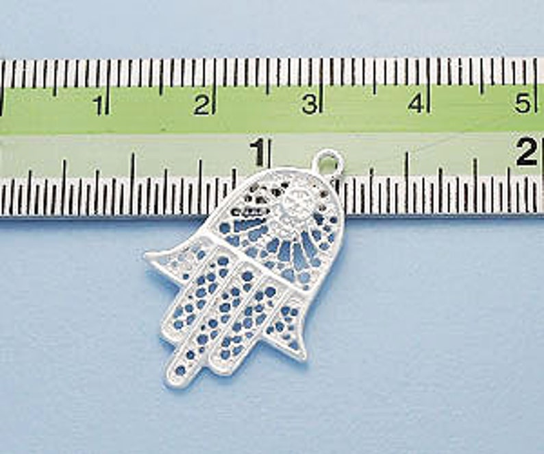 1 of 925 Sterling Silver Hand of Fatima Pendant 18x24mm. - Etsy