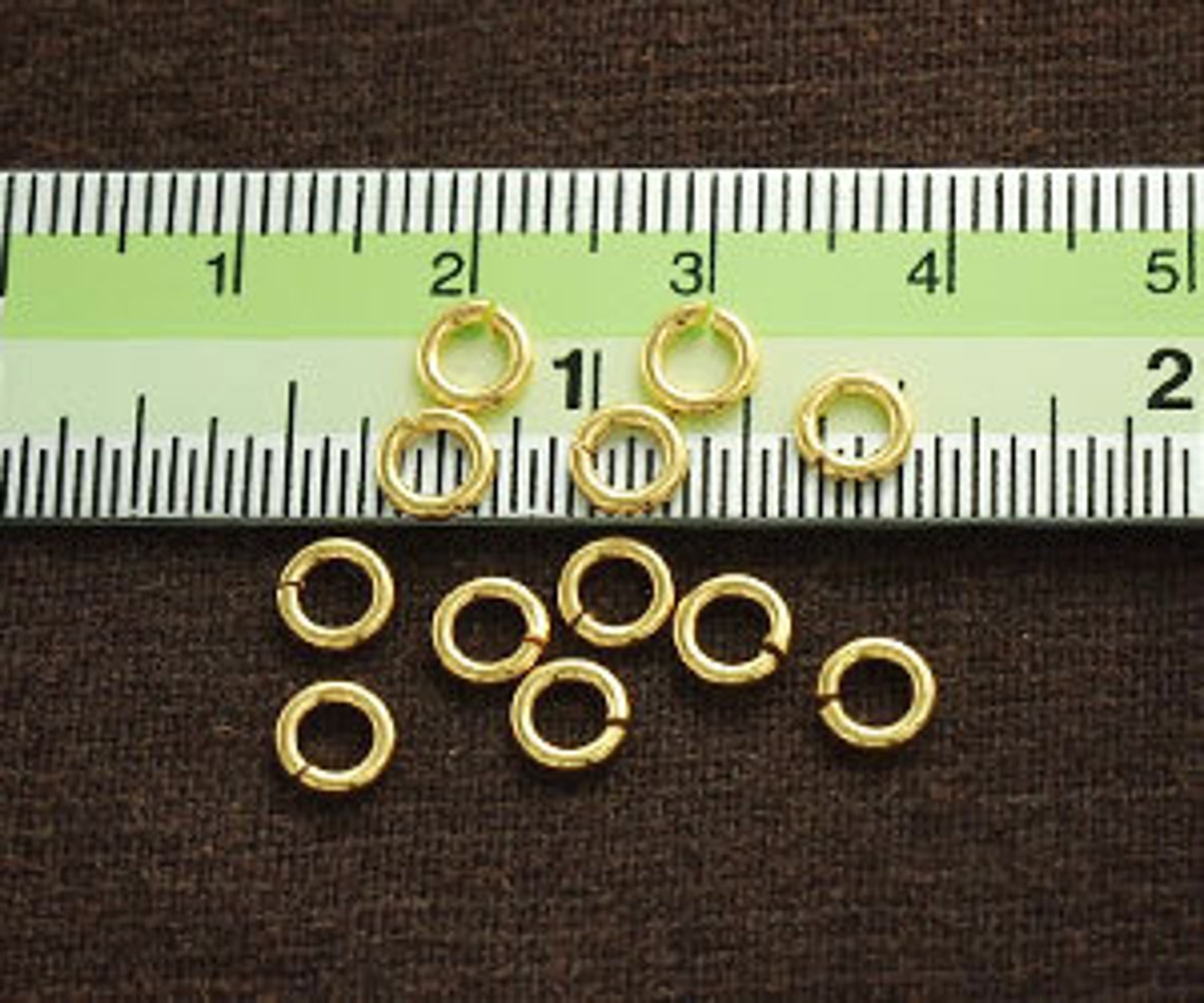 30 of 925 Sterling Silver Gold Vermeil Style Opened Jump Rings | Etsy