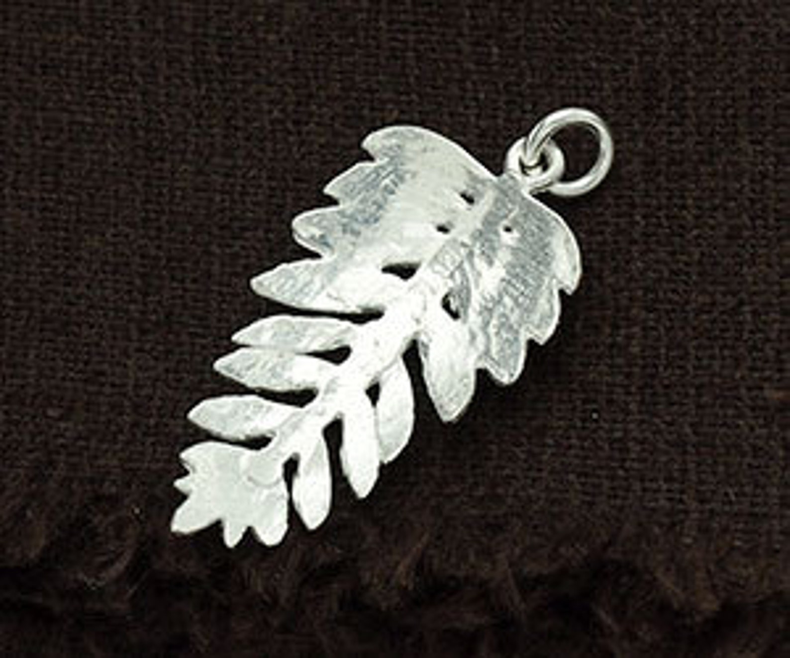 1 of 925 Sterling Silver Fern Leaf Pendant 14x25mm. ,polished Finish ...