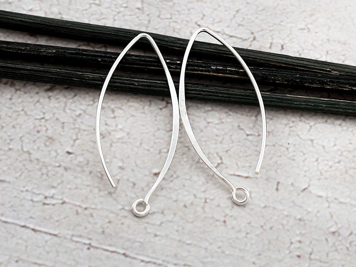 5 Pairs of 925 Sterling Silver Ear Wires 12x32 Mm. :th0942 | Etsy