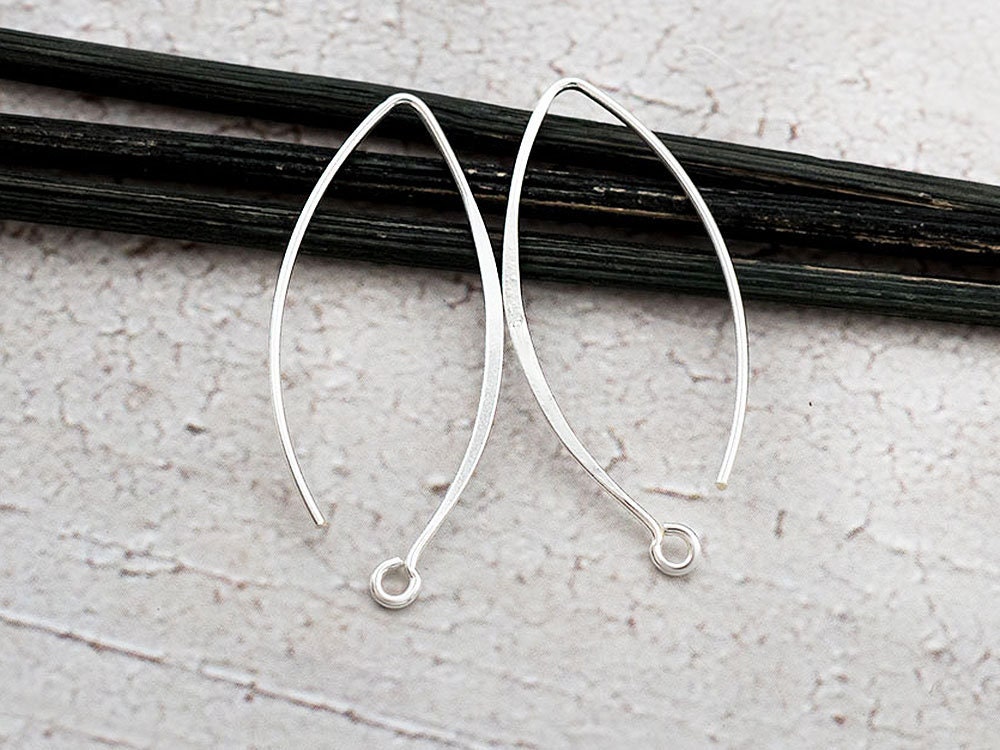 5 Pairs of 925 Sterling Silver Ear Wires 12x32 Mm. :th0942 | Etsy