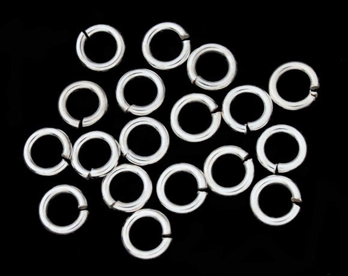 30 of 925 Sterling Silver Opened Jump Rings 5x1 Mm. :th0264 - Etsy