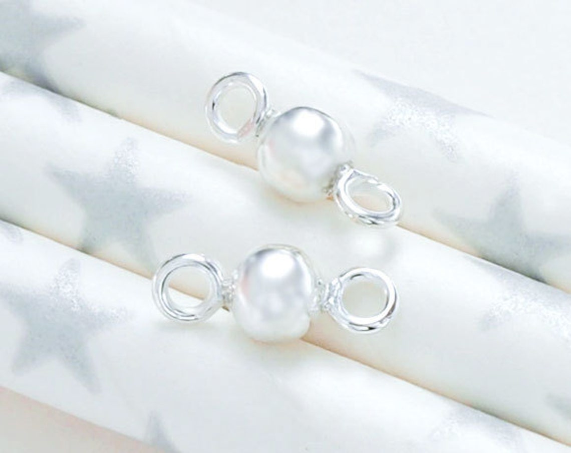 8 of 925 Sterling Silver Ball Links Connectors 4mm. Polish | Etsy
