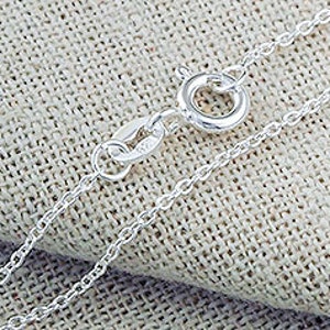 16 Inches of 925 Sterling Silver Fine Cable Chain Necklace , 1x1.5 Mm ...