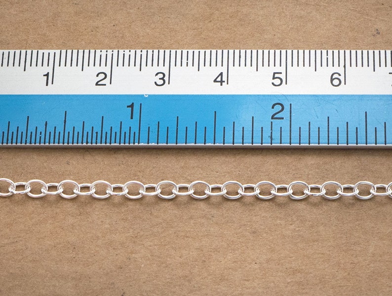 30 Inches of 925 Sterling Silver Chain 3x3.7 Mm. :th2127 - Etsy