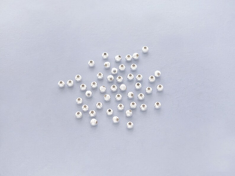 50 of 925 Sterling Silver Seed Beads 3 Mm. :th0173 - Etsy
