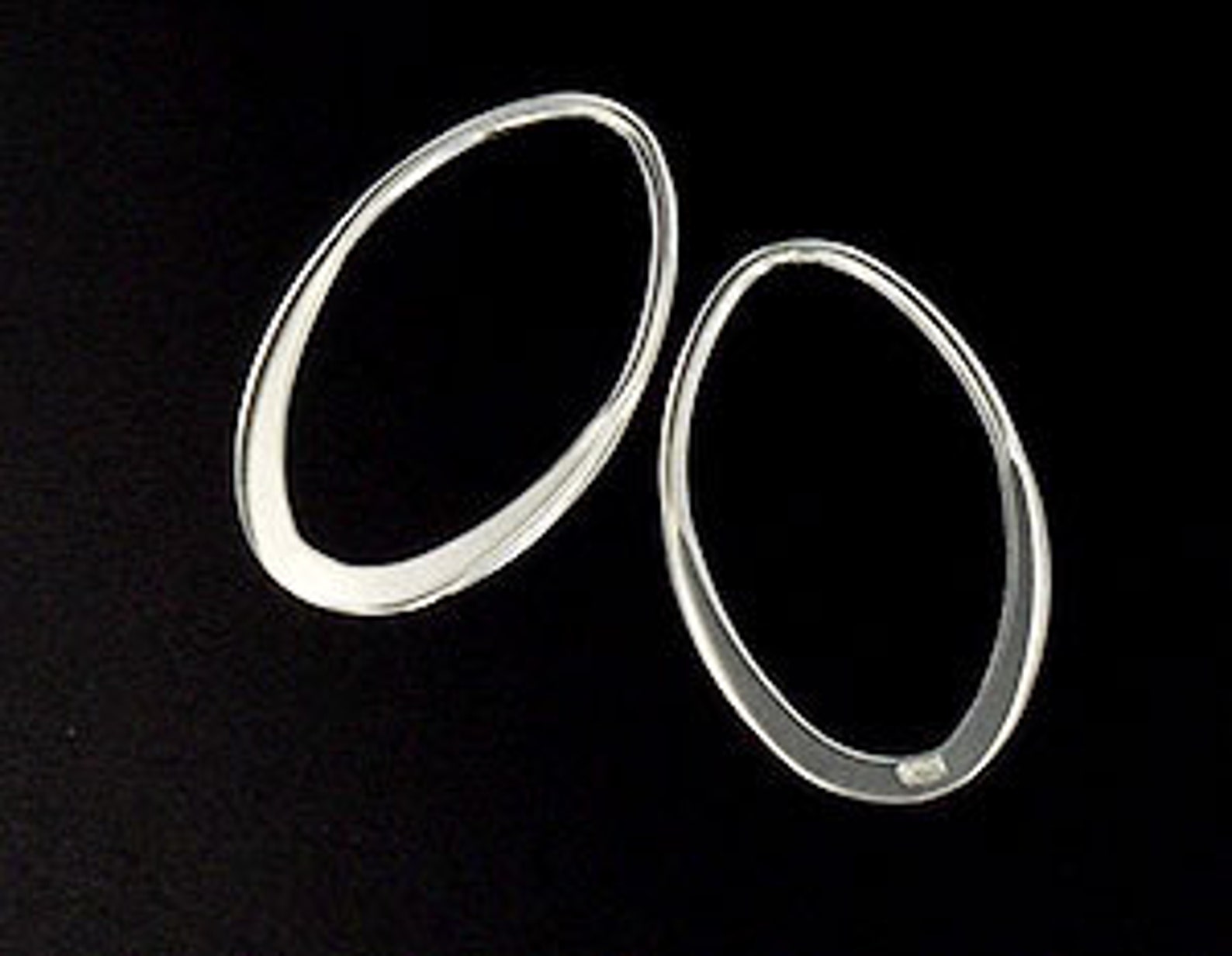 4 of 925 Sterling Silver Oval Links Connectors 12x19.5 Mm. - Etsy