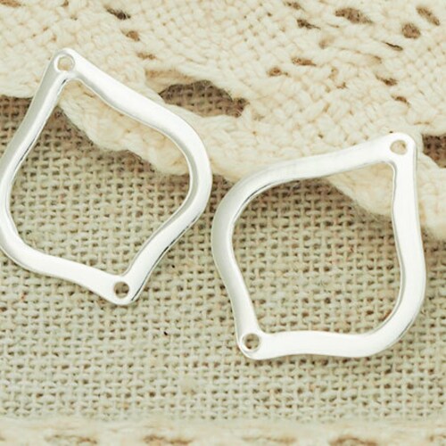 4 of 925 Sterling Silver Marquise Drop Links Connectors - Etsy