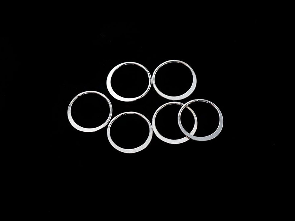 6 of 925 Sterling Silver Circle Links, Connectors 12 Mm. :tk0052 - Etsy