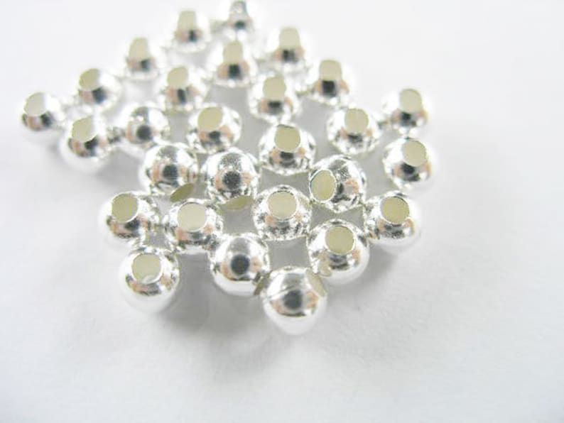 30 of 925 Sterling Silver Seed Beads 4 Mm. :th0564 | Etsy