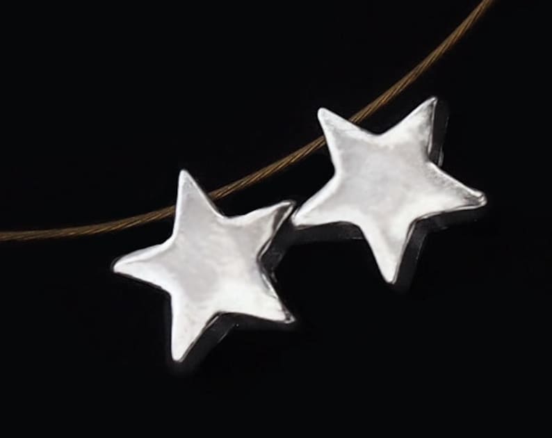2 of 925 Sterling Silver Little Star Beads 7mm. :th1885 | Etsy