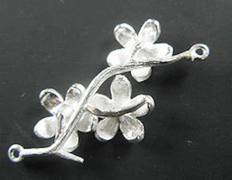 1 of 925 Sterling Silver Flower Branch Link Connector | Etsy